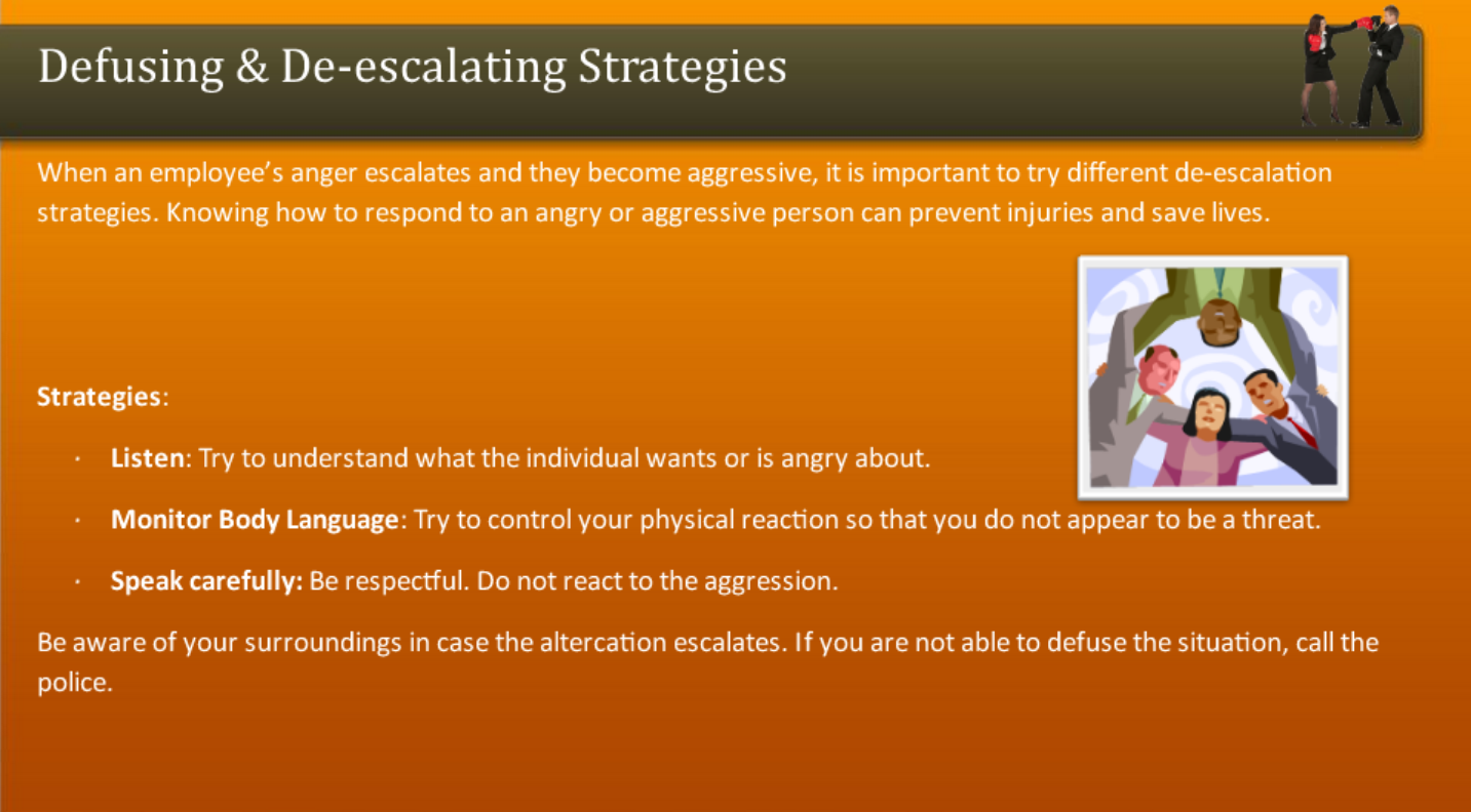 Defusing & De-escalating Strategies - FreshSkills